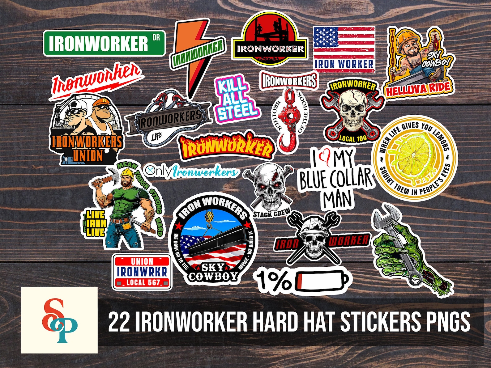 IRONWORKER Hard Hat Stickers Png, Iron Worker Hardhat Sticker & Decals ...