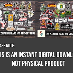 222 Funny Hard Hat Stickers Bundle | Digital Download | Funny Worksite ...