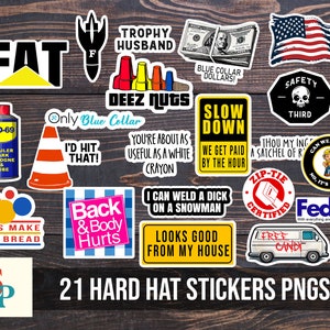 SUPER FUNNY Hard Hat Stickers Png Toolbox Decals, Hardhat Sticker Png ...