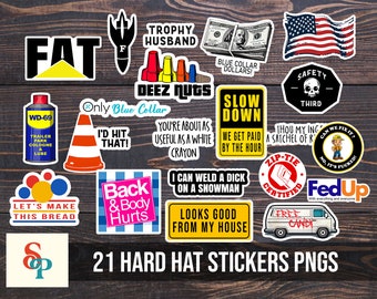 SUPER FUNNY PACK40 Hard Hat Stickers Toolbox Decals, Hardhat Sticker ...