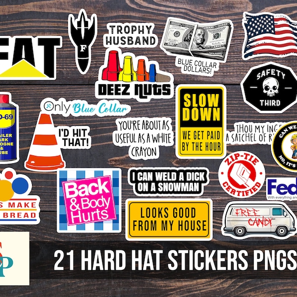 Funny Stickers Blue Collar - Etsy