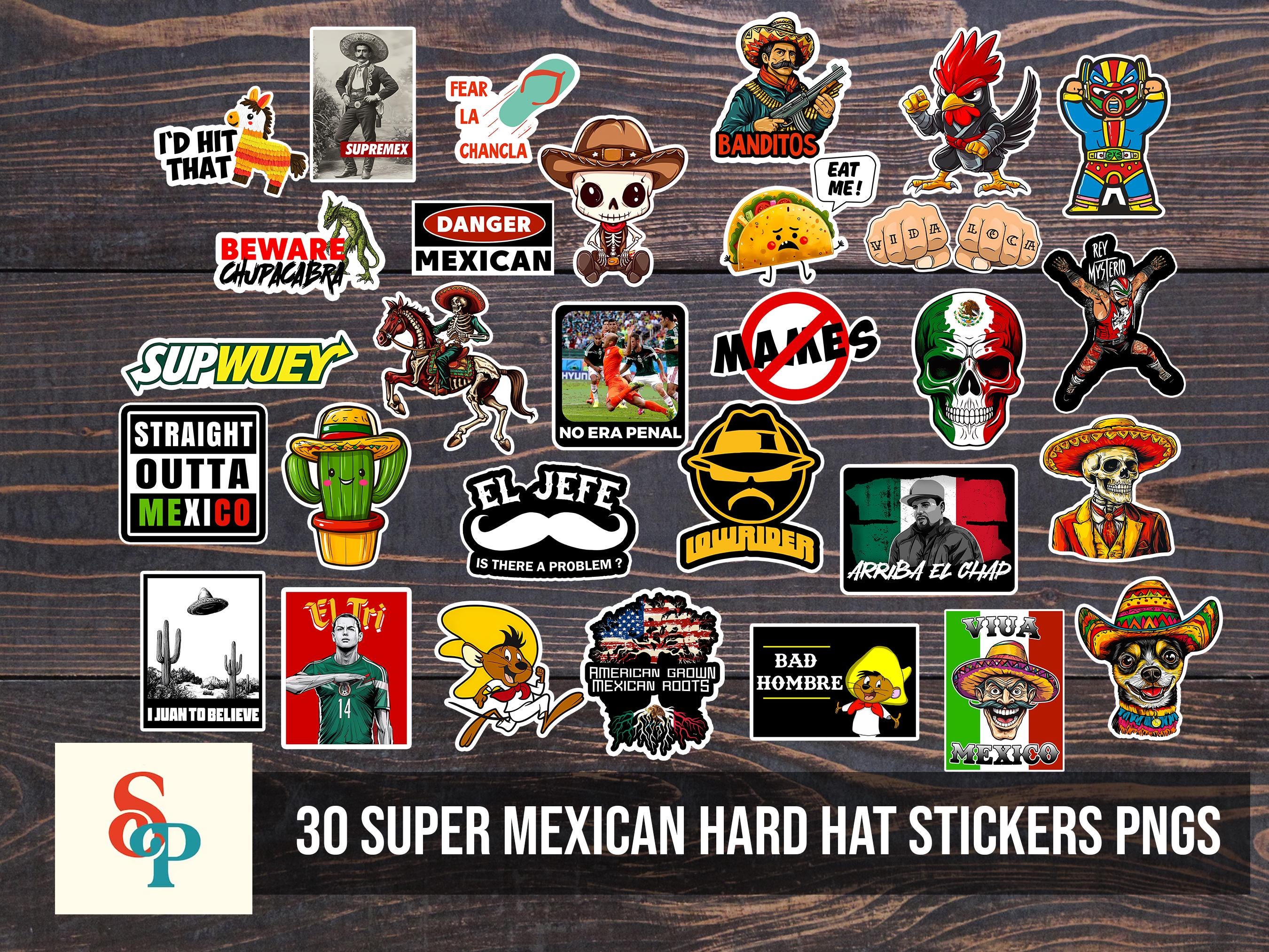 SUPER MEXICAN Hard Hat Stickers Png , MEXICO Hardhat Sticker & Decals ...