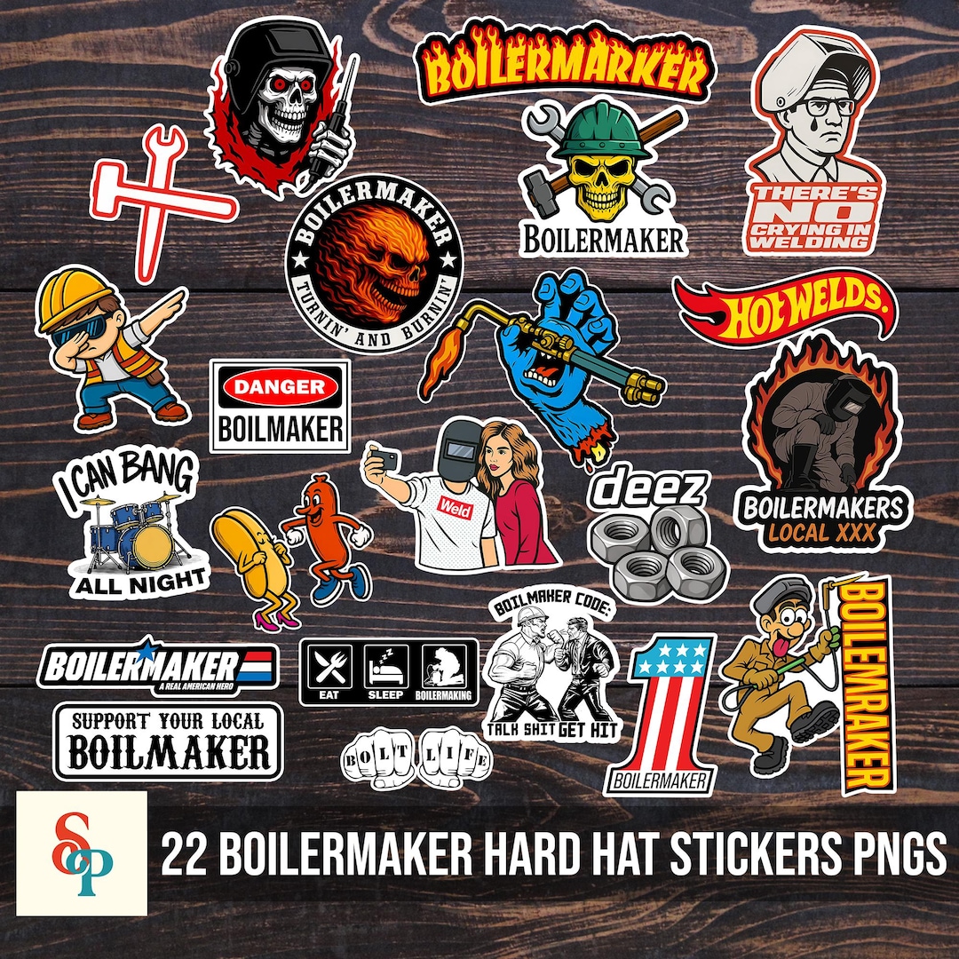BOILERMAKER Welder Png, Hard Hat Stickers Png, Hardhat Sticker and ...