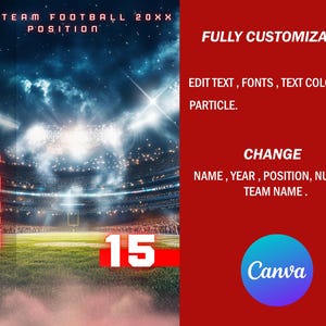 Football Poster Canva Template | Sports Background & Digital Backdrop ...