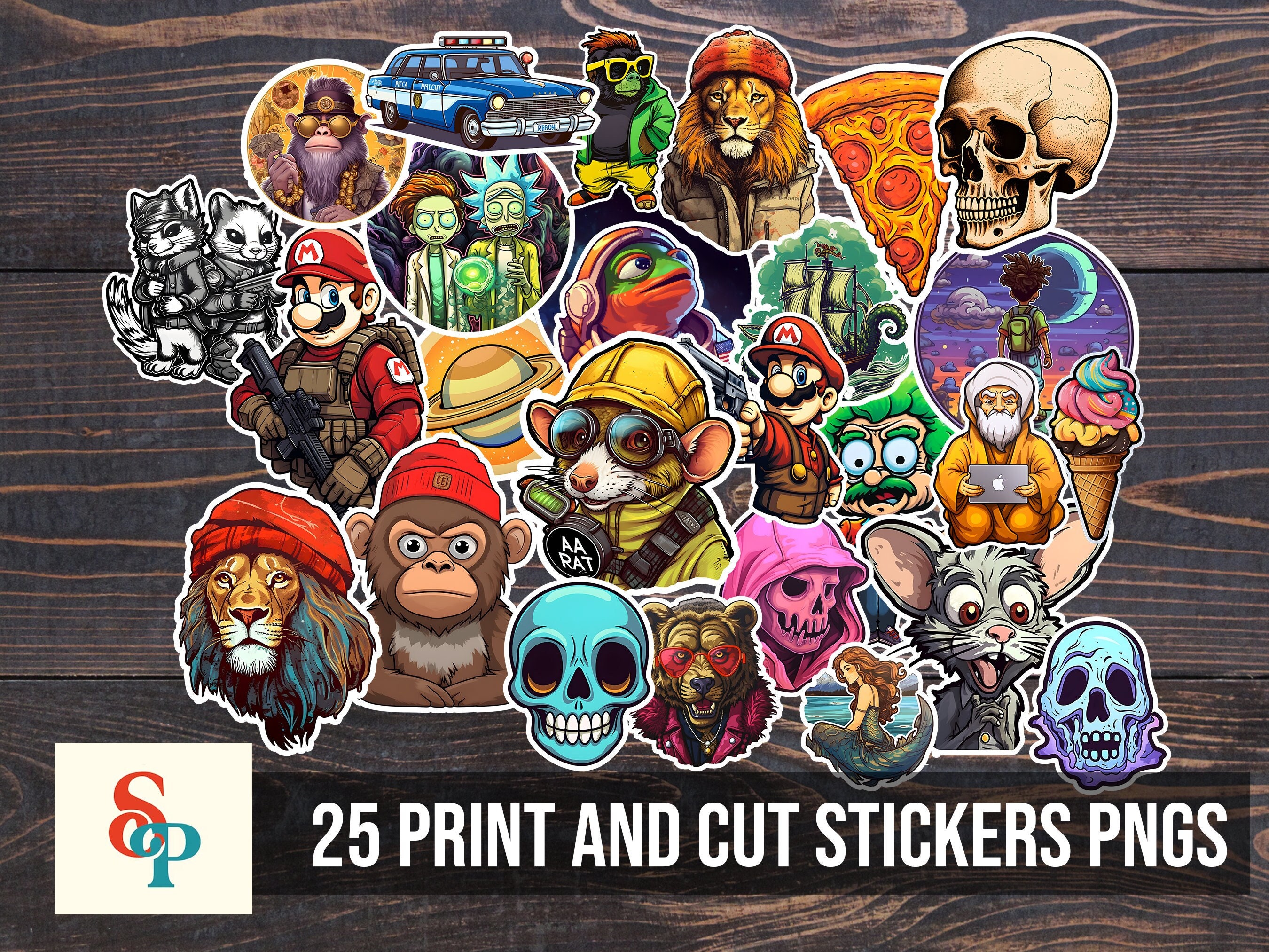 Cool Sticker Bomb Bundle for Luggage Laptop Skate Car -printable ...