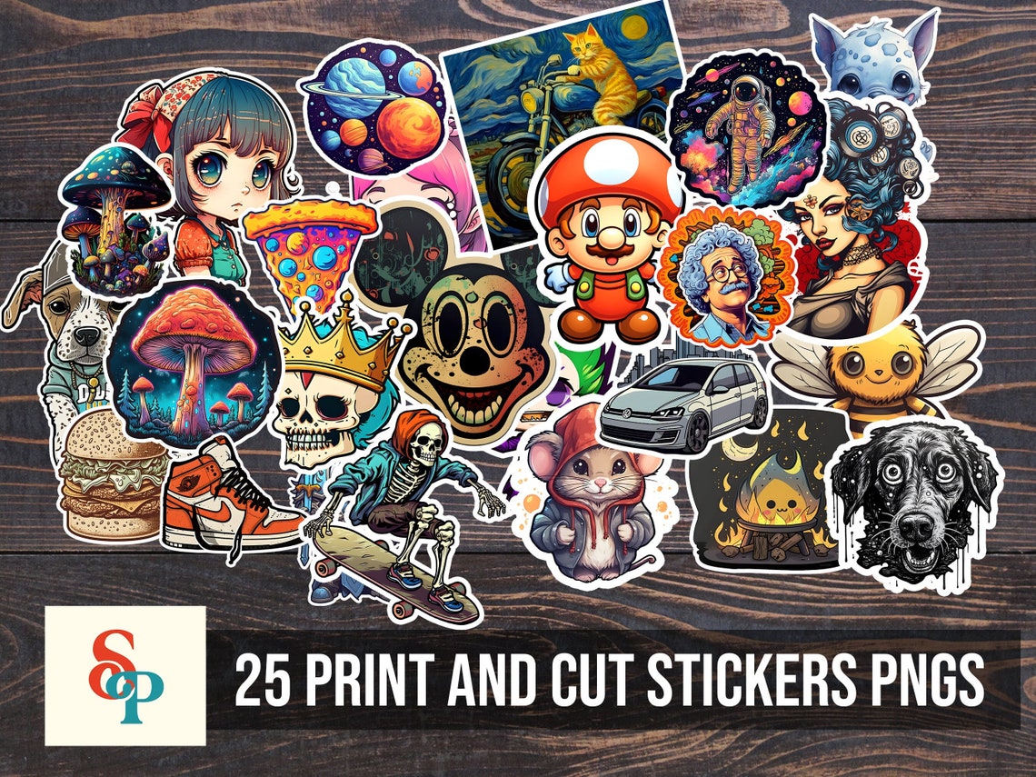 Printable Stickers Bomb Bundle for Luggage Laptop Skate Car -cool ...