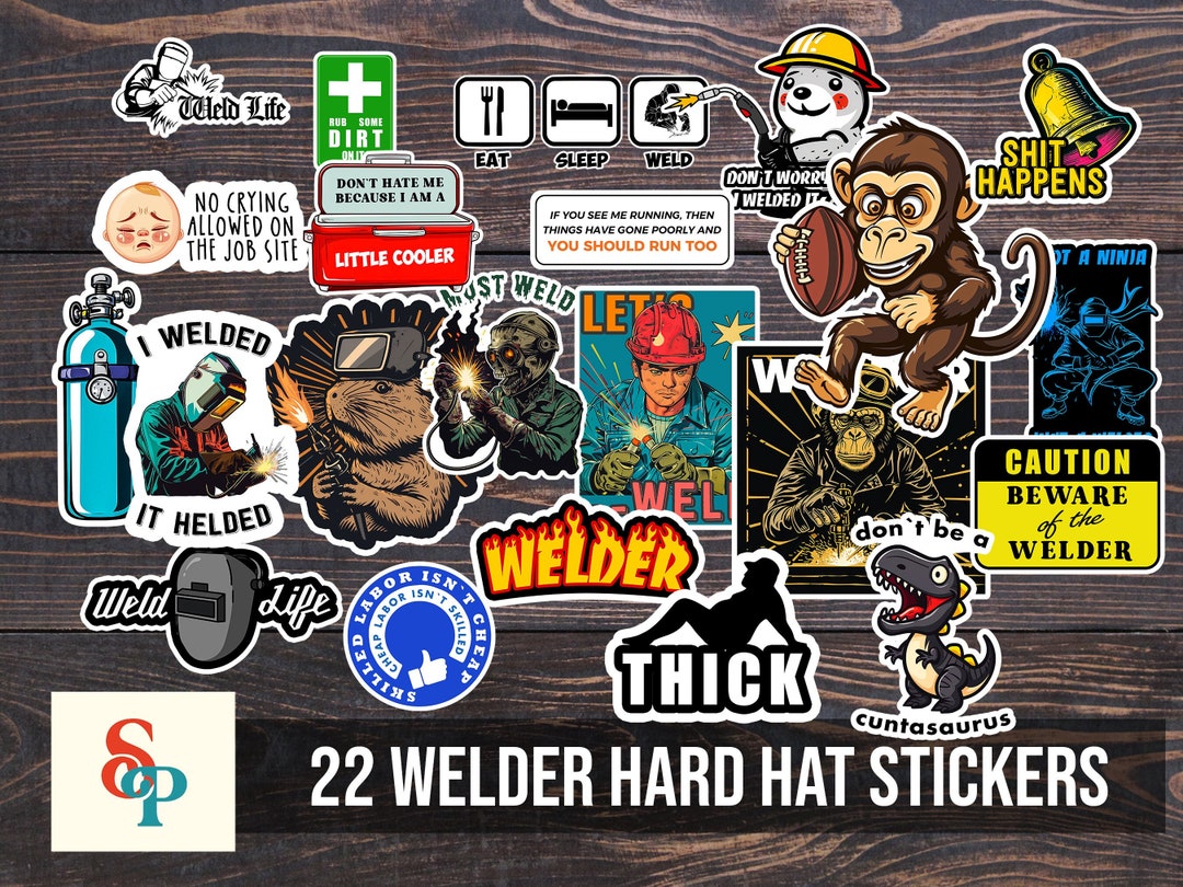 SUPER WELDER Hard Hat Stickers Png Toolbox Decals, Hardhat Sticker Png ...