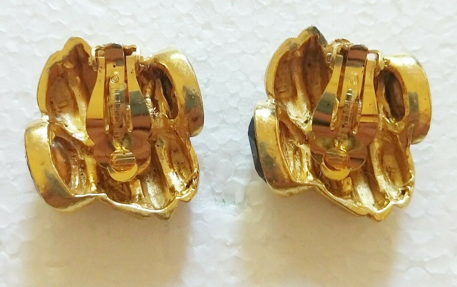 FARENHEIT Connie Bates Modernist Clip on Earrings Goldtone - Etsy