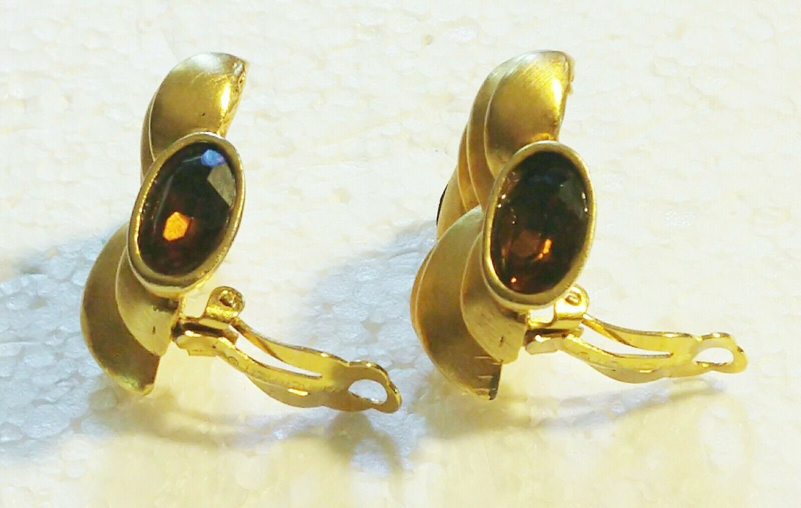 FARENHEIT Connie Bates Modernist Clip on Earrings Goldtone - Etsy