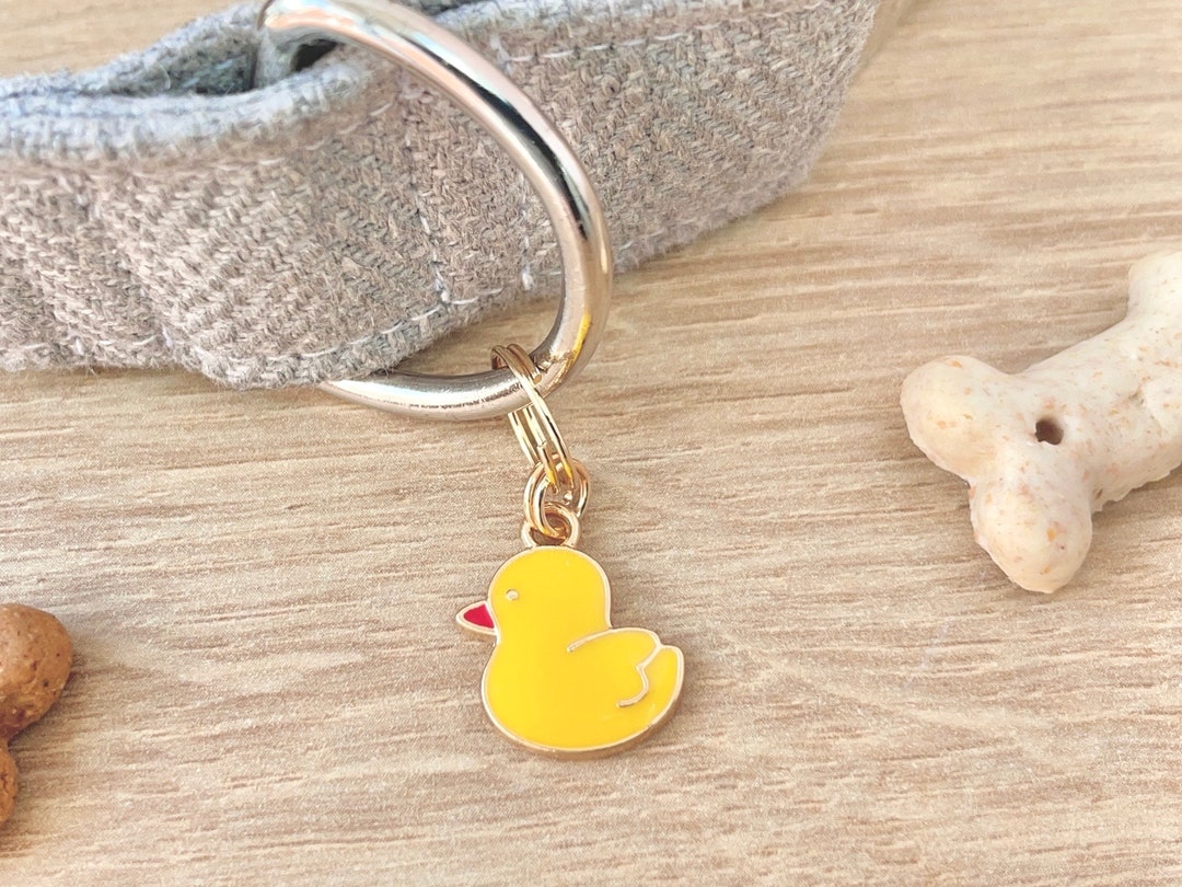 Rubber Duck Collar Charm | Cute Duck Dog Collar Jewellery | Yellow ...