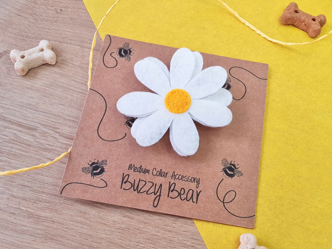 Daisy Collar Accessory Daisy Dog Collar Flower Dog Flower - Etsy UK