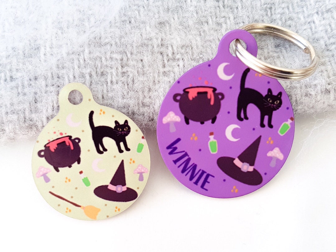 Wicked Witch Pet ID Tag | Halloween Pet Name Tag | Witch ID Tag for ...