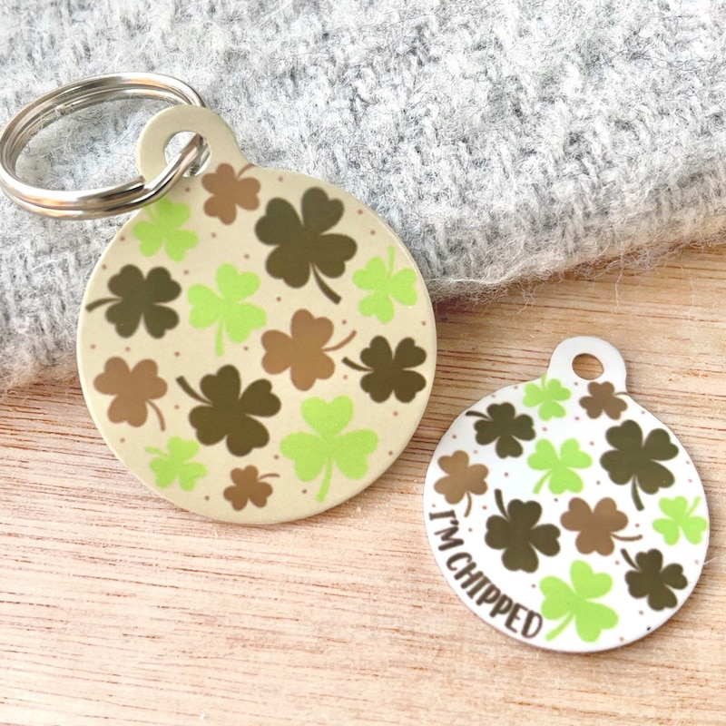 Clover Dog Tag - Etsy
