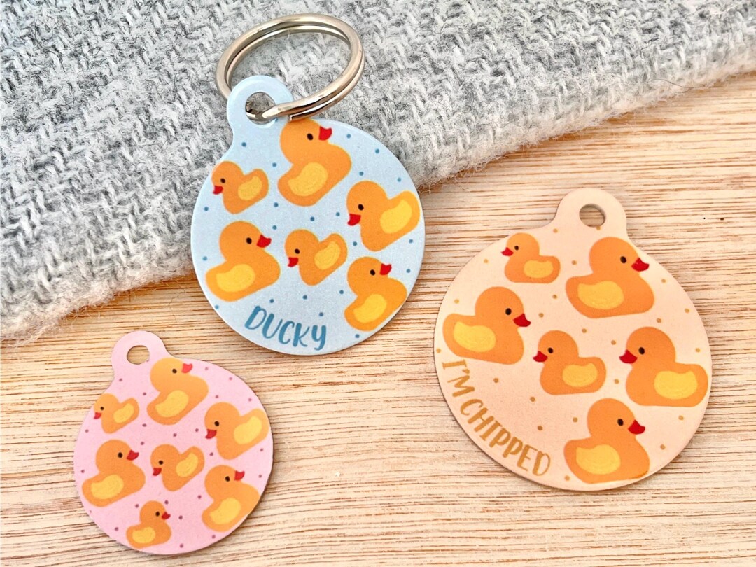 Rubber Duck Pet ID Tag | Duck Tag for Dogs | Yellow Ducky Cat ID Tags ...