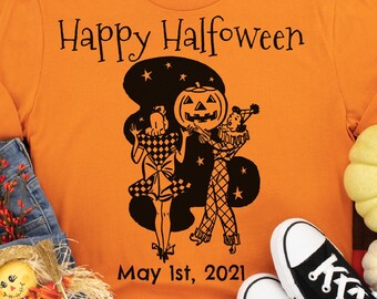 Happy Halfoween Shirt, Gifts for Halloween Lovers, Half-o-ween Tshirt ...