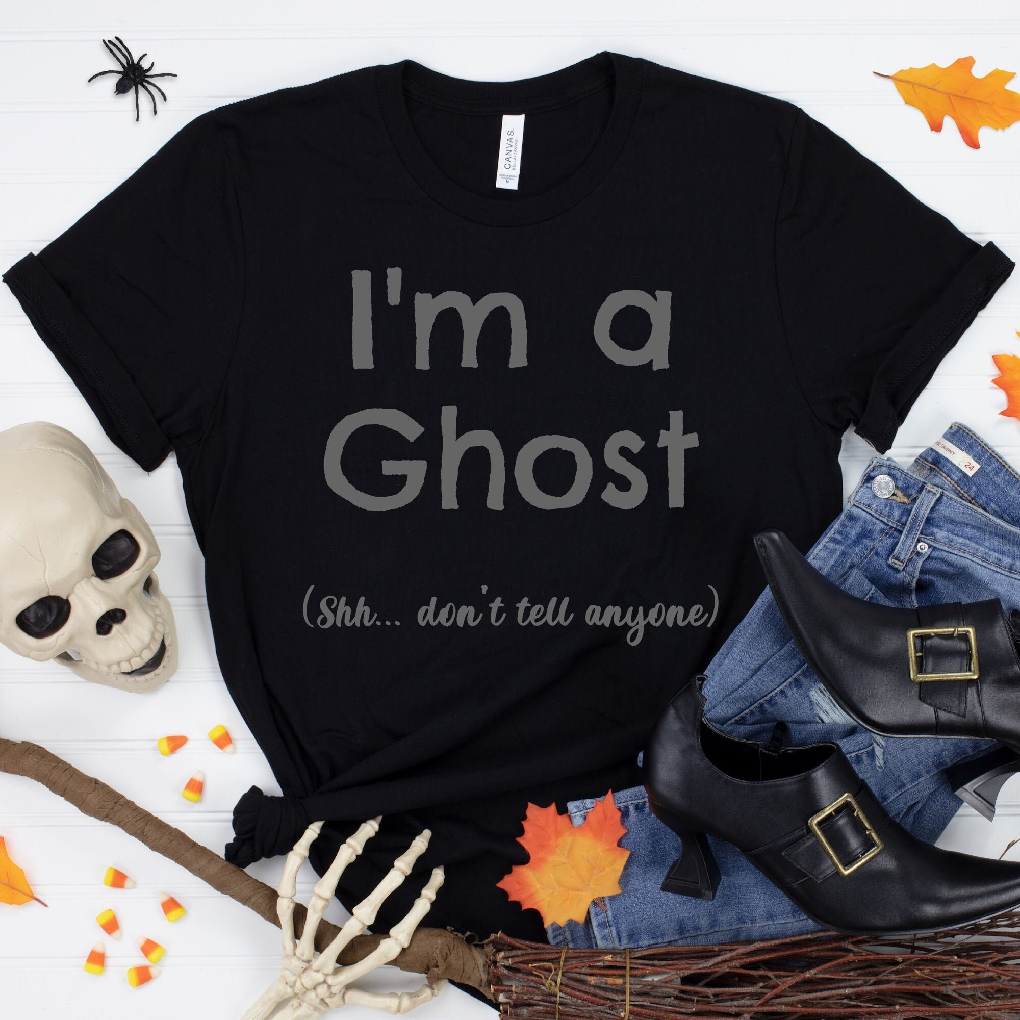 I'm A Ghost Shirt Funny Halloween T-shirt Cute Goth - Etsy
