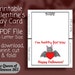 Downloadable Valentine Card, Valentine Card Printable, I'm Batty for ...