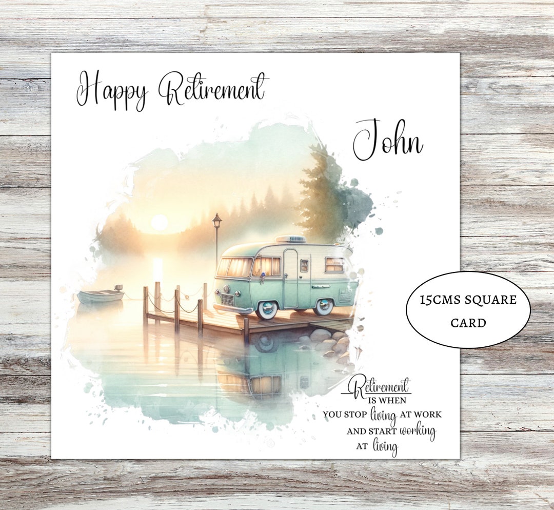Camper Van, Motorhome Retirement Card-congratulations on Your ...