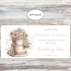 Personalised Wedding Card and Gift Wallet Matching Set Wedding Present ...