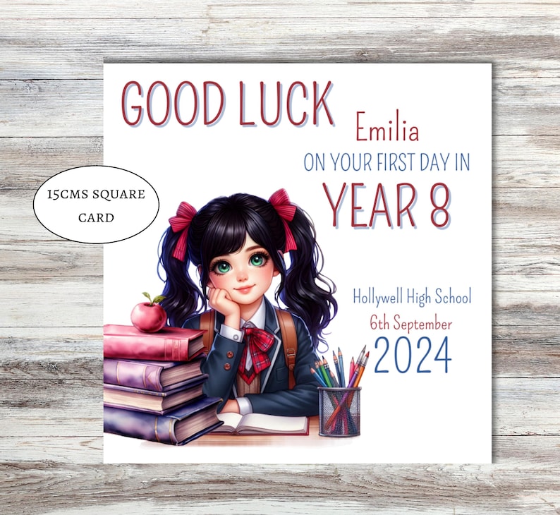 Back to School Card Good Luck at Your New School, Good Luck at ...