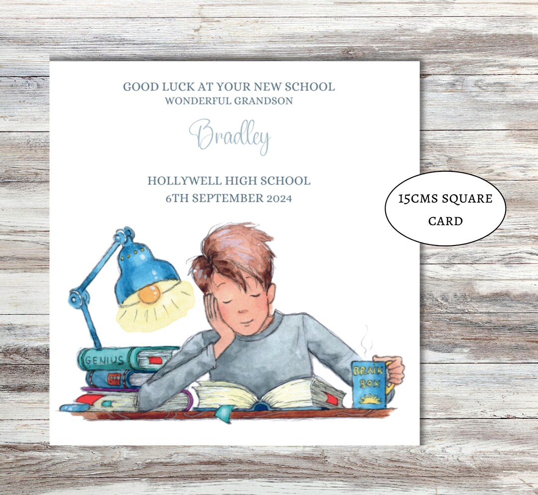 Back to School Card Good Luck at Your New School, Good Luck at ...