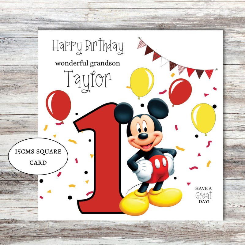 Age 2 Mickey Mouse Paper - Etsy UK