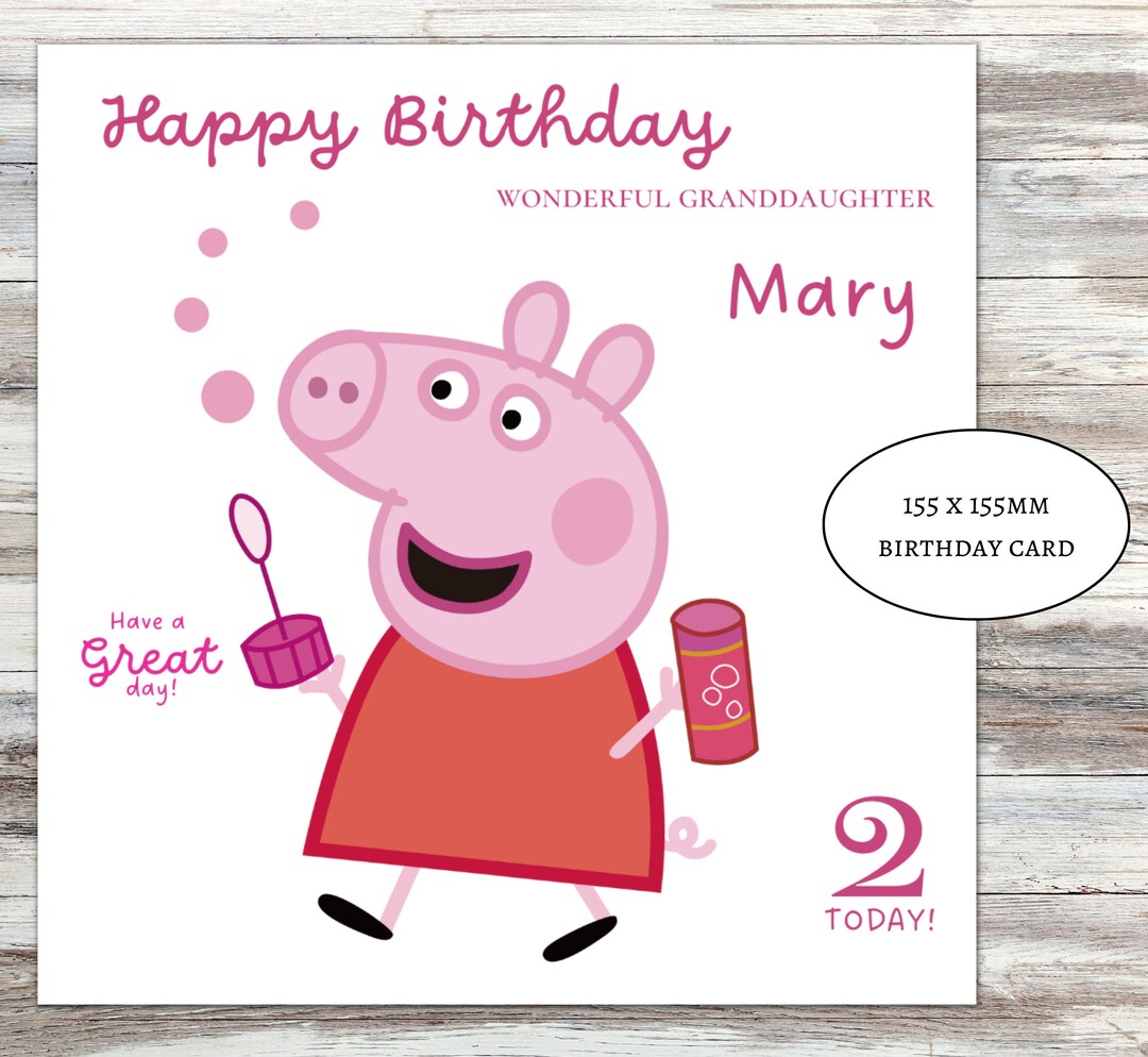 Peppa Pig Birthday Card For Granddaughter Niece Goddaughter Etsy UK peppa-pig-birthday-card-for-granddaughter-niece-goddaughter-etsy-uk