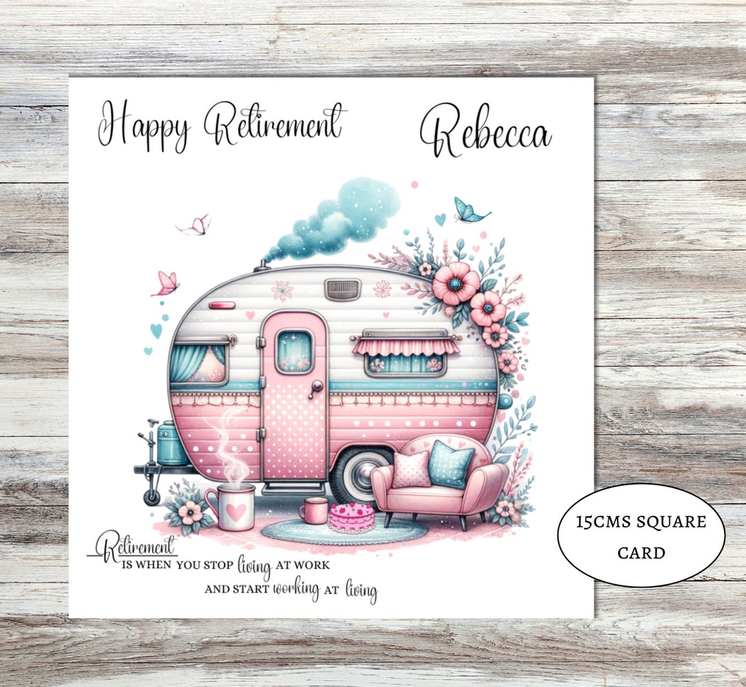 Camper Van, Caravan Retirement Card-congratulations on Your Retirement ...