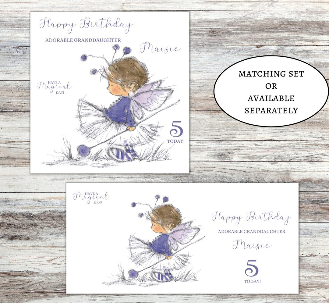 Fairy Birthday Card for Granddaughter, Niece, Goddaughter, Daughter ...