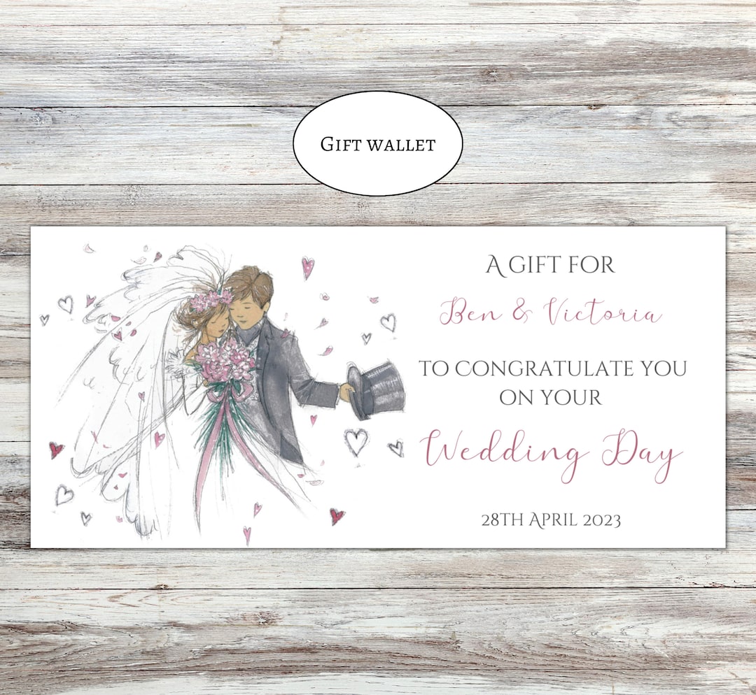 Personalised Wedding Day Gift Wallet-wedding Money Wallet-wedding Gift ...