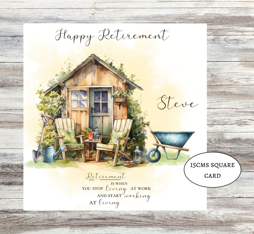 Personalised Retirement Card Good Luck on Your Retirement Gardening ...
