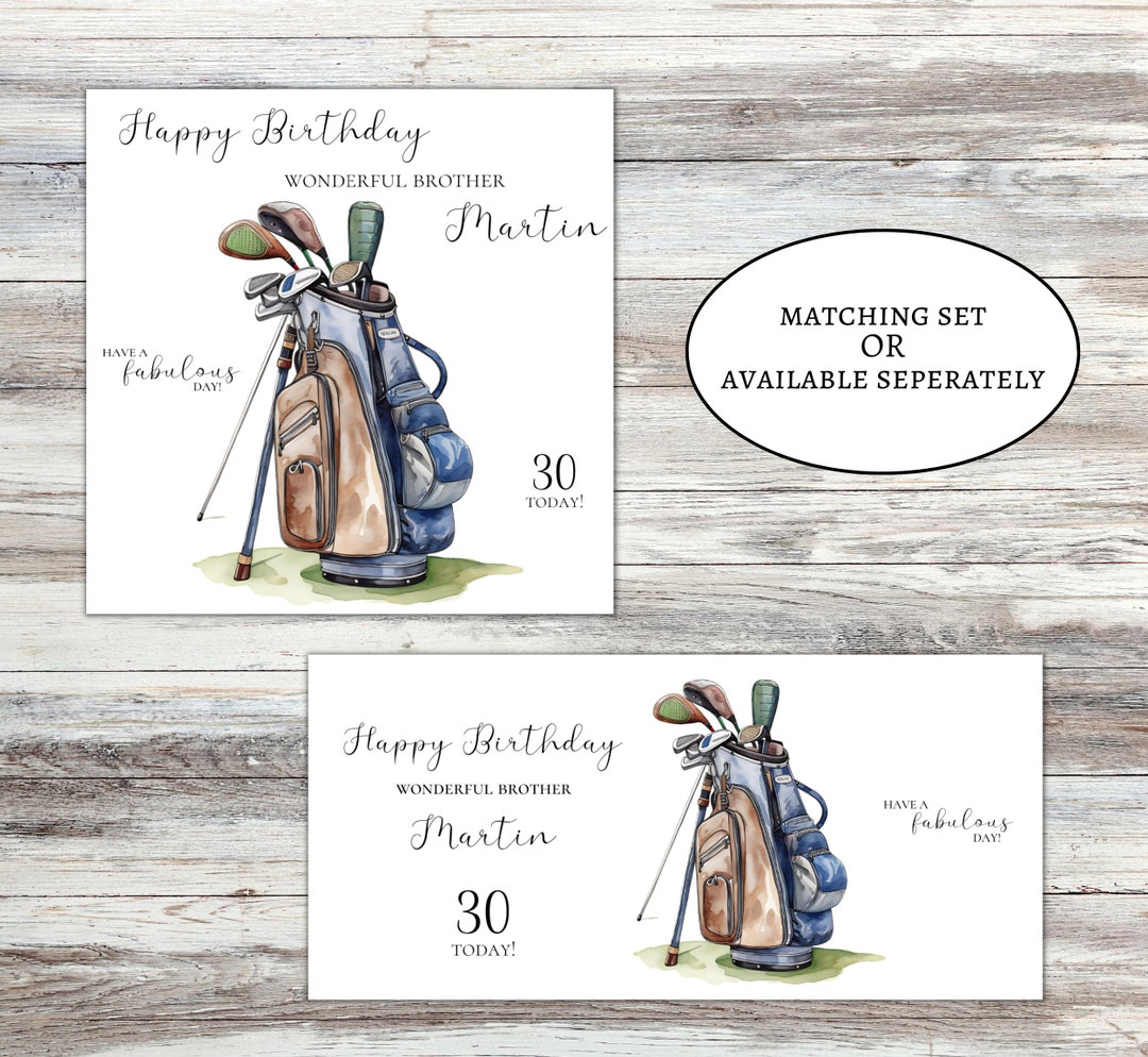 Men's Golfing Birthday Card Personalised Golfer Card for Nephew, Son ...