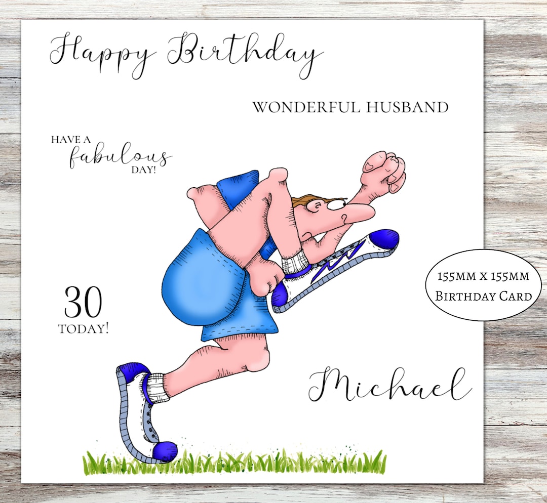 Jogger Birthday Card Personalised for Men, Son, Nephew, Grandson, Great ...
