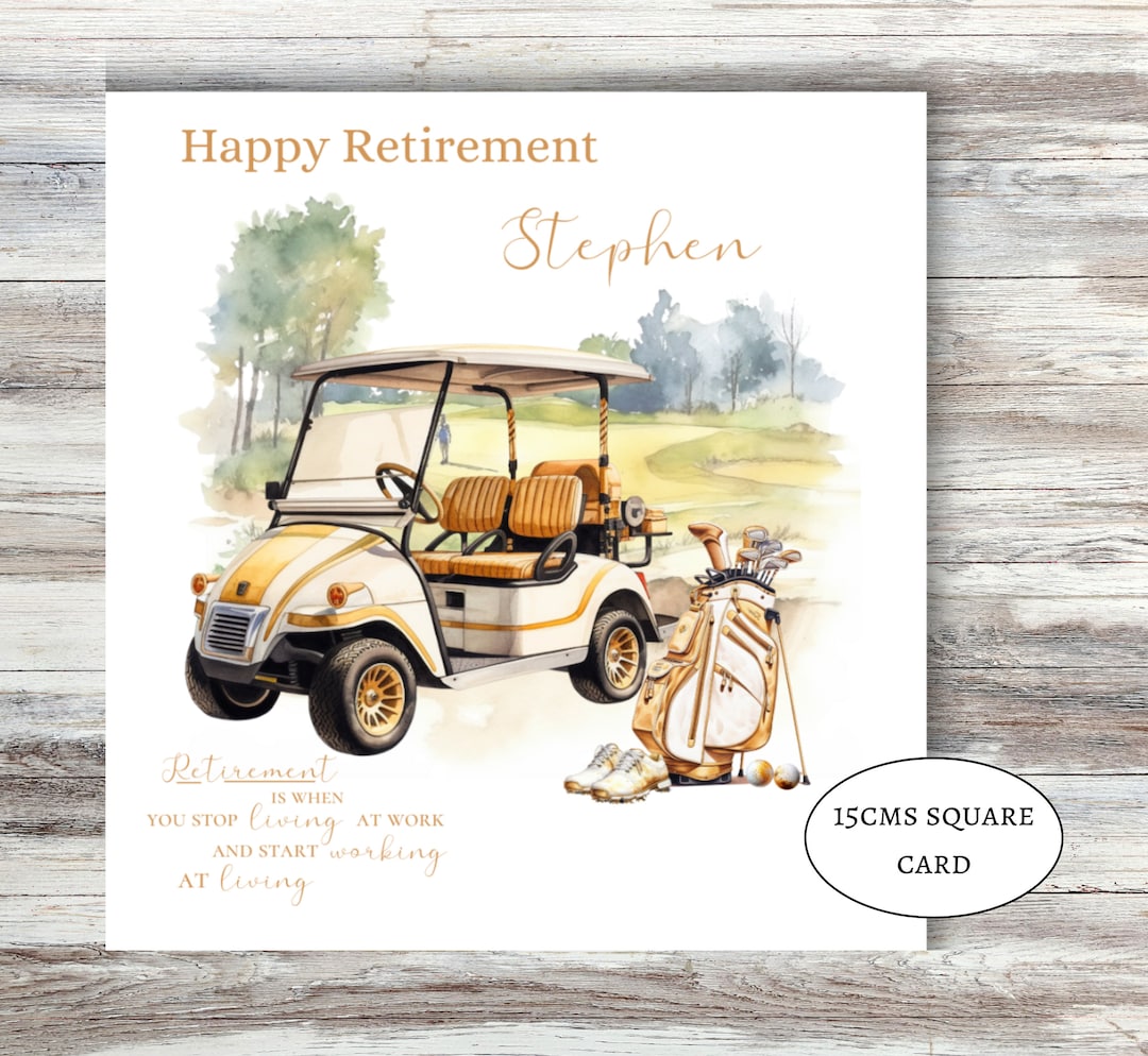 Personalised Retirement Card for Golfer-congratulations on Your ...