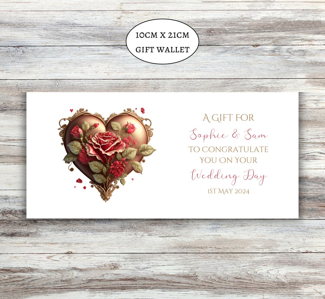 Personalised Wedding Day Money Envelope, Wedding Money Wallet-wedding ...