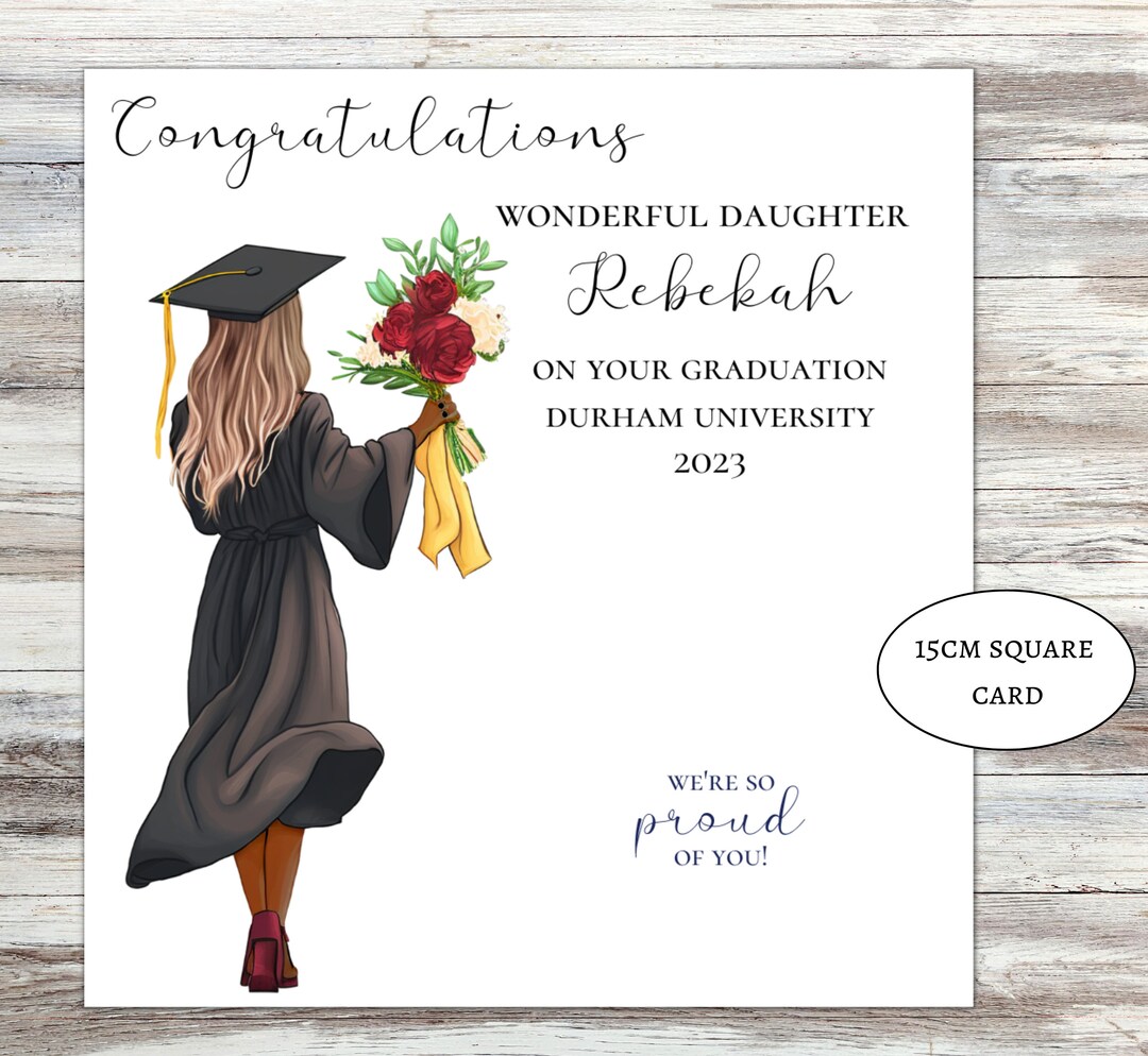 Congratulations on Your Graduation Card for Her Girls Personalised ...