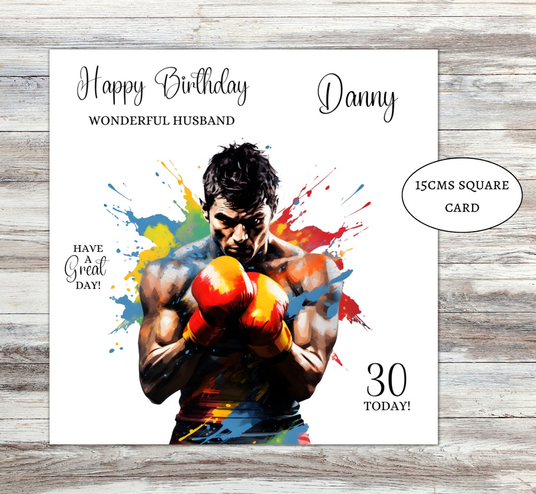Boxing Birthday Card for Grandson, Birthday Card for Boxer, for Nephew ...