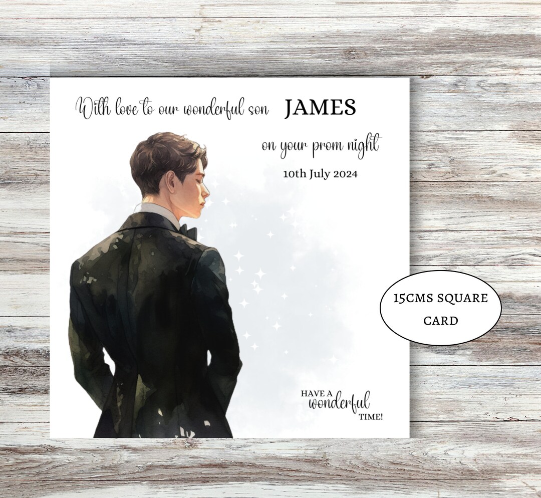 Prom Night Card for Grandson, for Son, Nephew, Great Grandson, Godson ...
