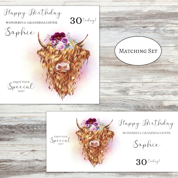 Highland Cow Birthday Card - Etsy UK