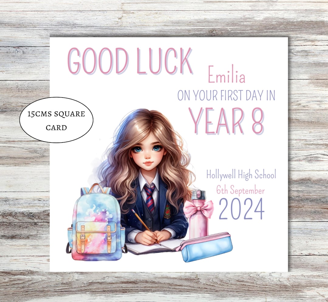 Back to School Card Good Luck at Your New School, Good Luck at ...