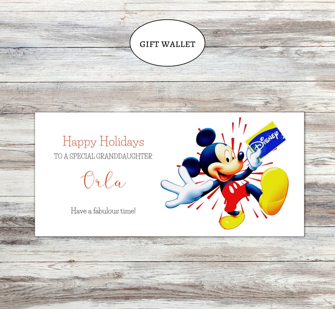 Disney Holiday Gift Wallet for Children Personalised Money Wallet for ...