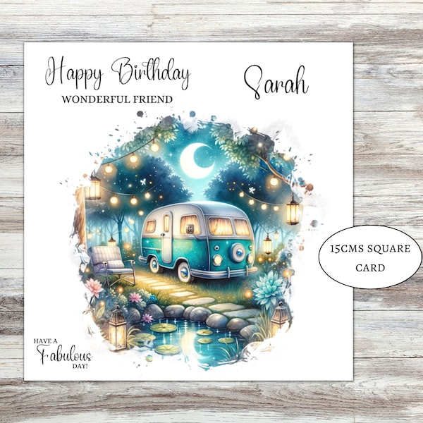 Husband Camper Van Birthday Card Etsy Uk