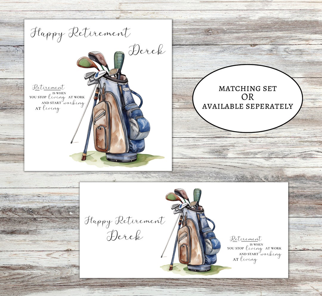 Personalised Retirement Card for Golfer-congratulations on Your ...