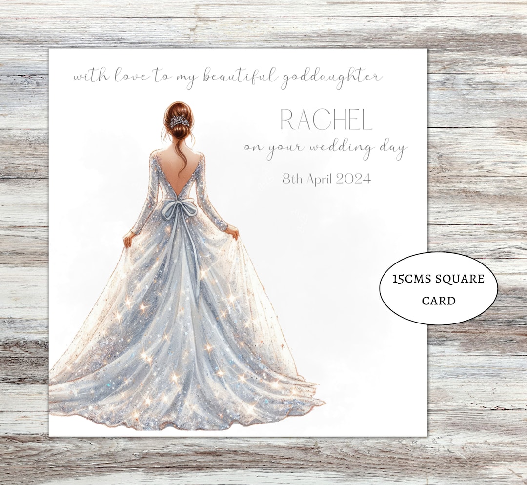Personalised Wedding Day Card for the Bride Granddaughter Daughter ...