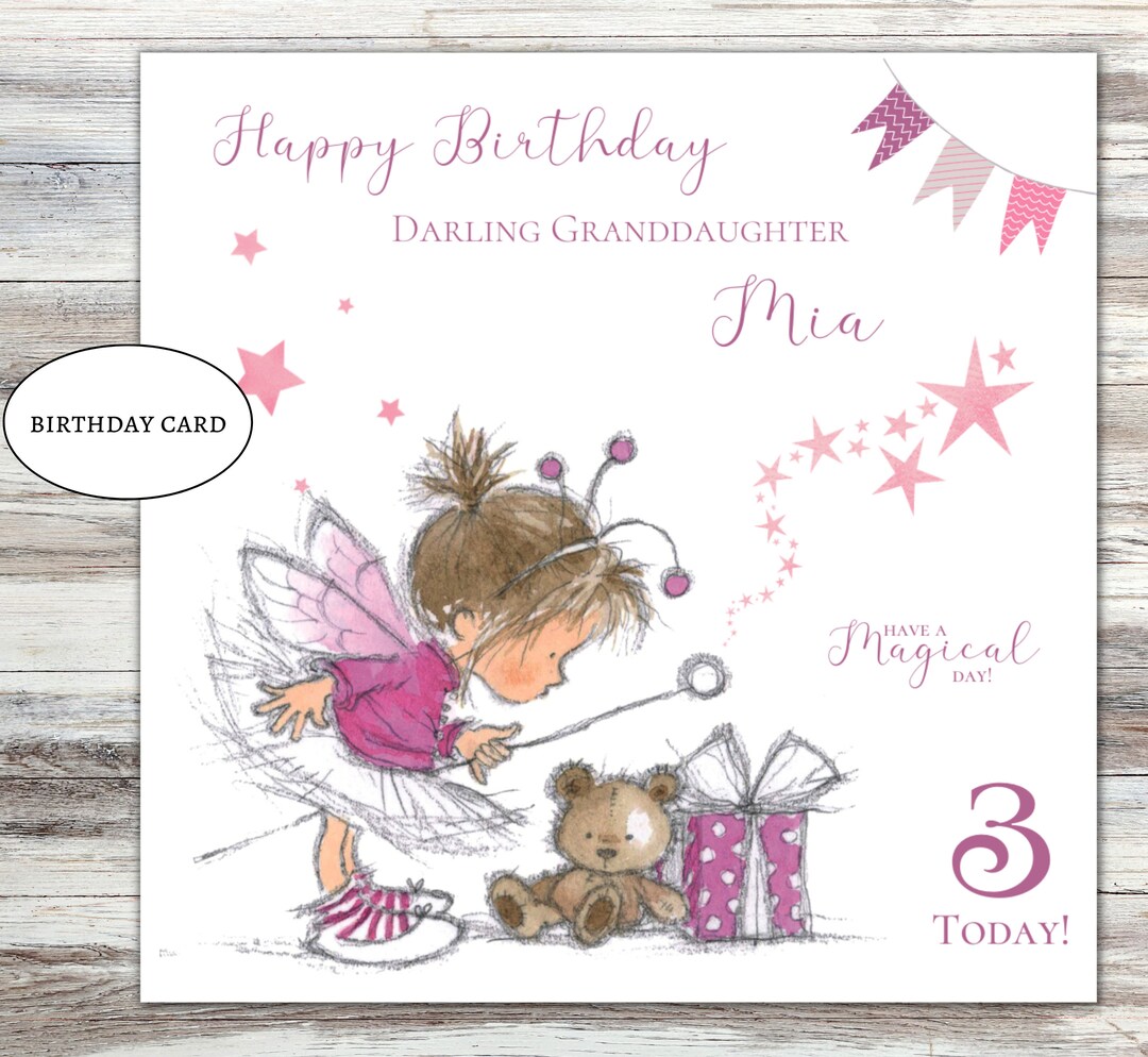 Fairy Birthday Card for Granddaughter, Niece, Goddaughter, Daughter ...