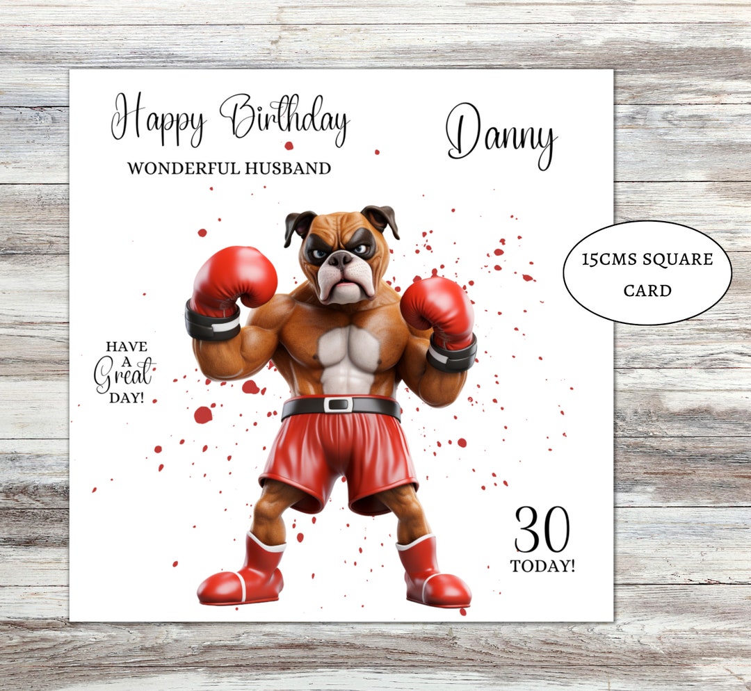 Boxing Birthday Card for Grandson, Birthday Card for Boxer, for Nephew ...