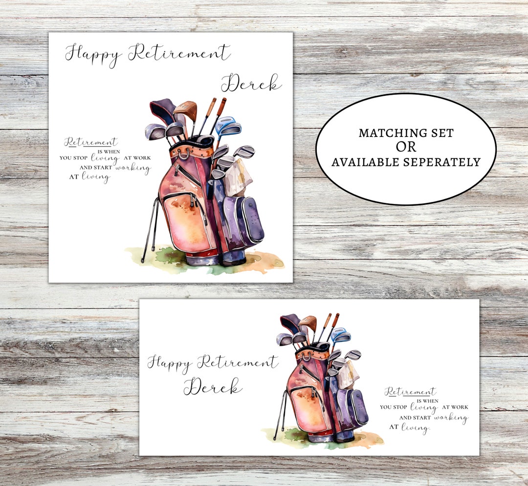 Personalised Retirement Card for Golfer-congratulations on Your ...