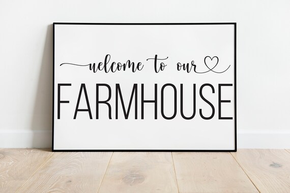 Welcome to Our Farmhouse Instant Download Farmhouse Living | Etsy