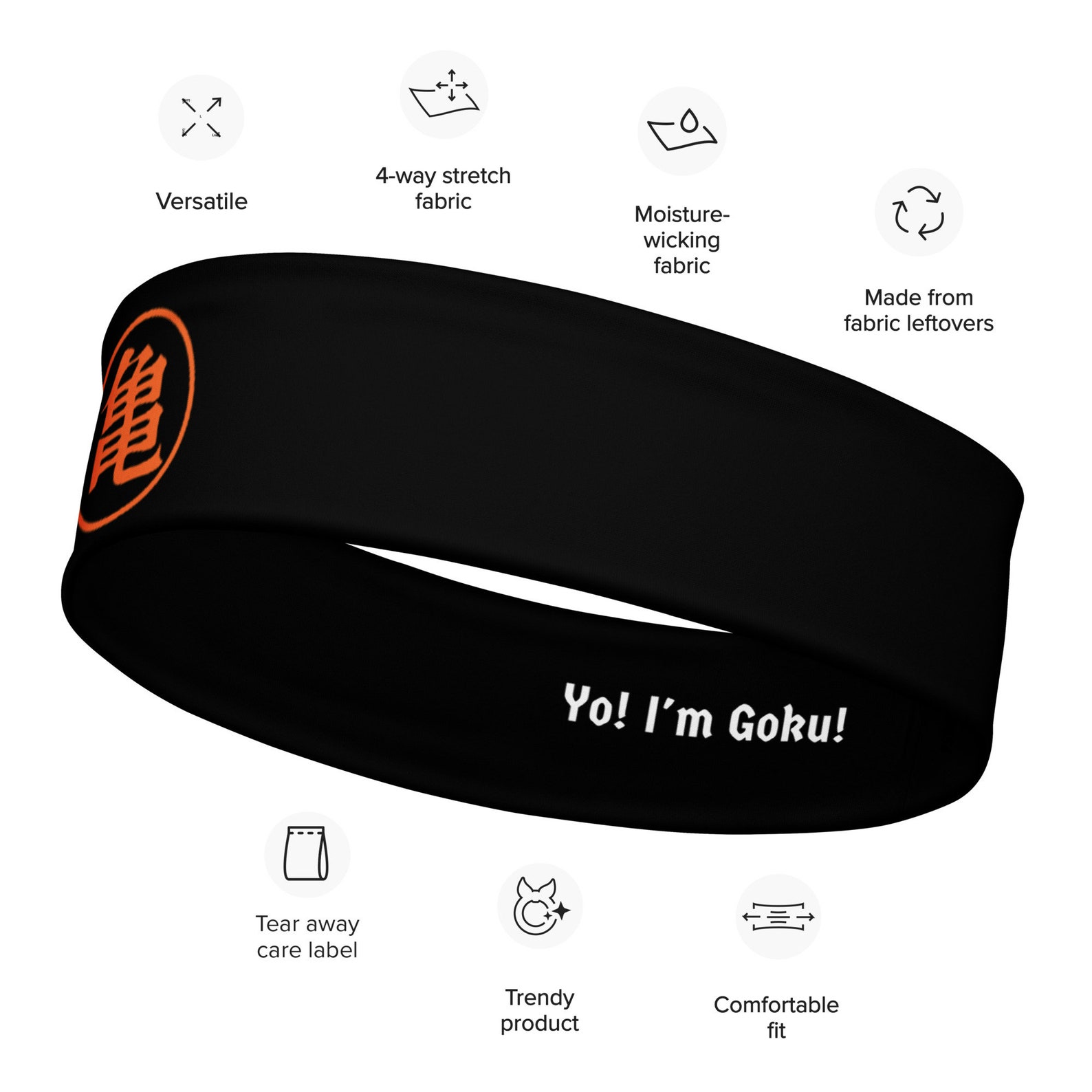 Personalized Goku Turtle Hermit Symbol Headband DBZ Goku - Etsy