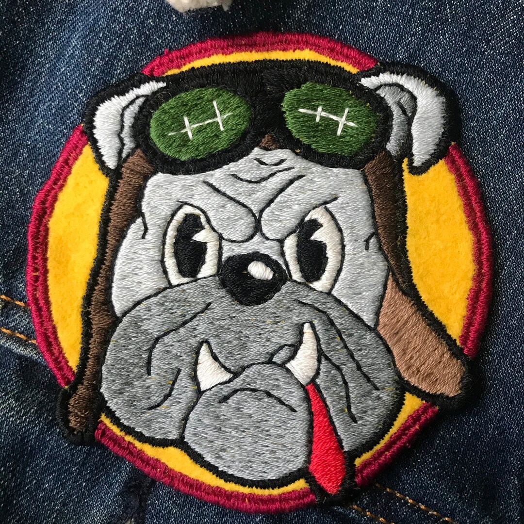 Hand Embroidered Pitbull Patch - Etsy